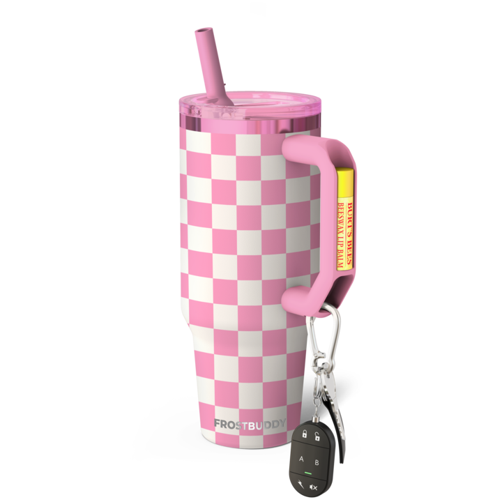 Thicc Buddy 40oz | Pink Checkered